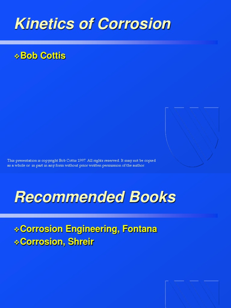 Kinetics of Corrosion | PDF | Corrosion | Redox