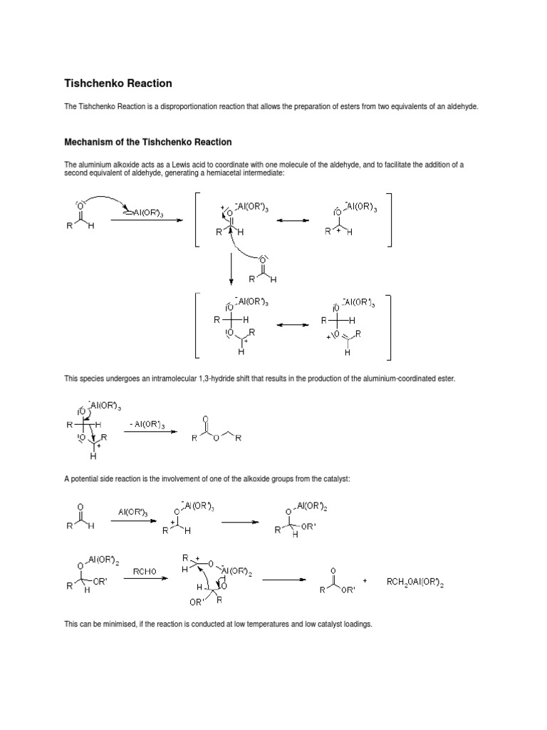 Tishchenko Reaction Mechanism | PDF