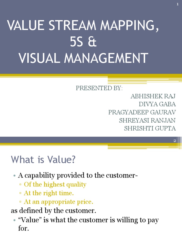 Value Stream Mapping, 5S& Visual Management | PDF | Business Process ...