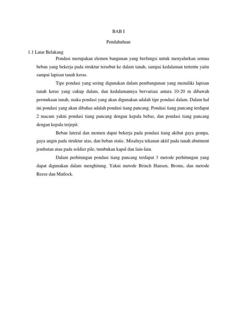 Beban Lateral Pondasi Tiang | PDF | Sains & Matematika