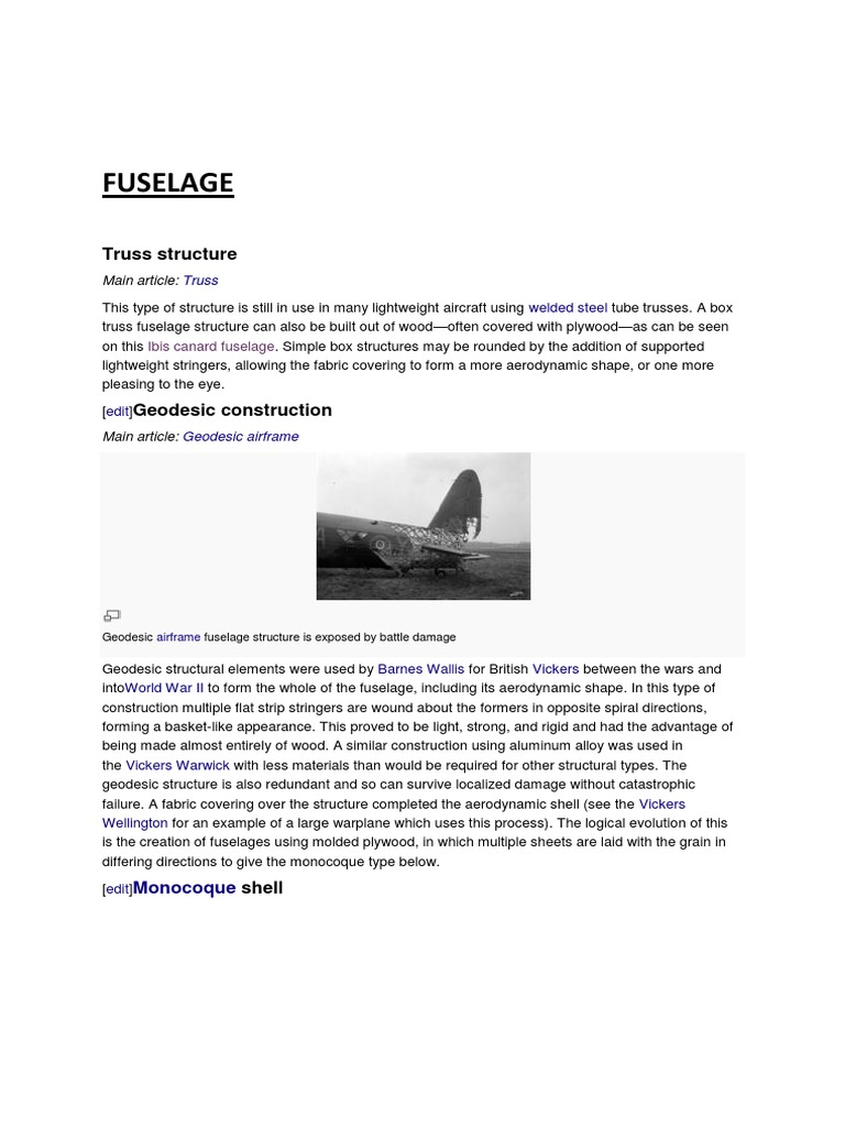 Fuselage Structure | PDF | Fuselage | Industries