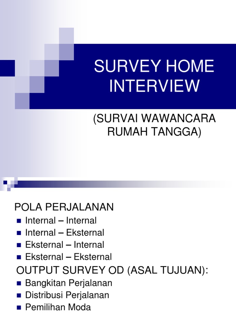 Cara Survey Home Interview | PDF