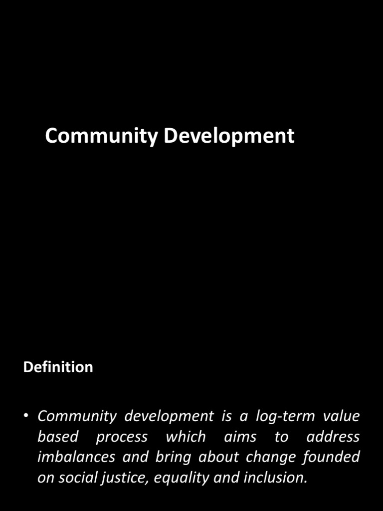 Community Development - Presentation | PDF | Community Development ...