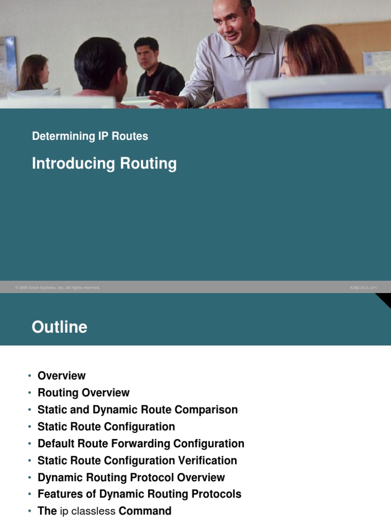 Introducing Routing Determining Ip Routes Pdf Router Computing Routing 0703