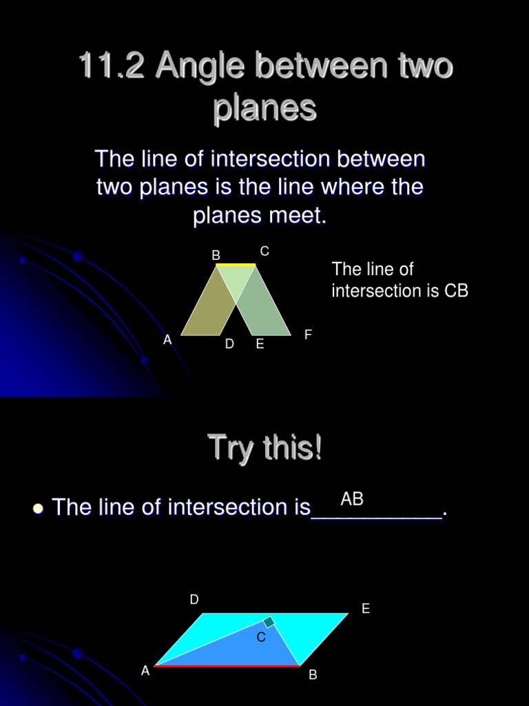Angle Between 2 Planes | PDF