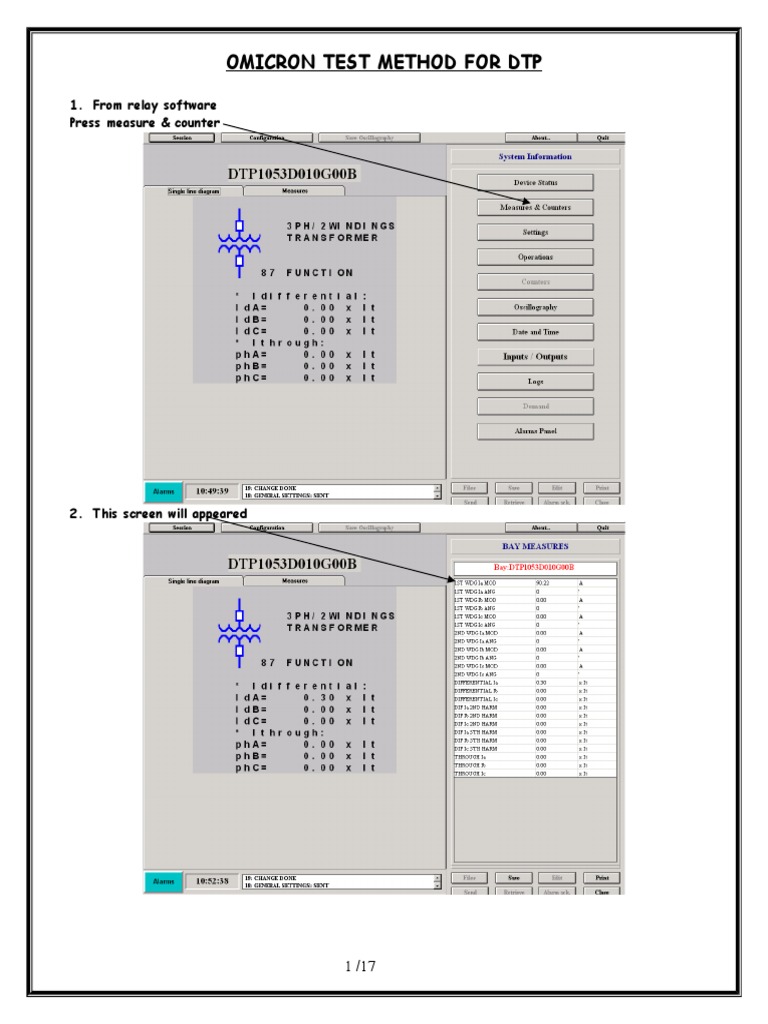 OMICRON DTP Test Method Guide | PDF