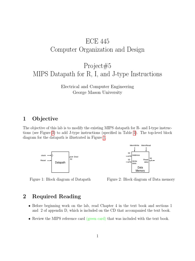 R I J Type Datapath | Download Free PDF | Vhdl | Mips Instruction Set