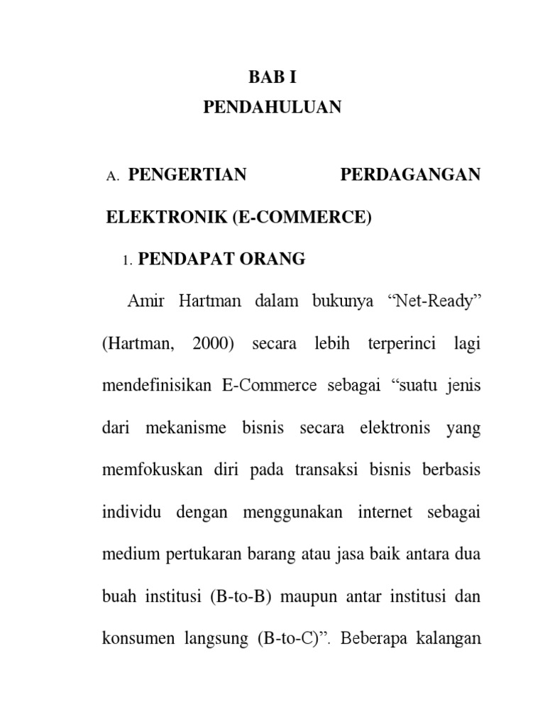 Pengertian e Commerce | PDF