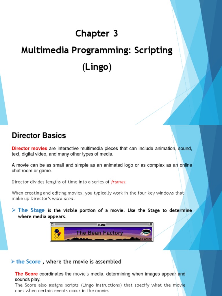 Multimedia Programming: Scripting (Lingo) | PDF | Reserved Word | Letter Case
