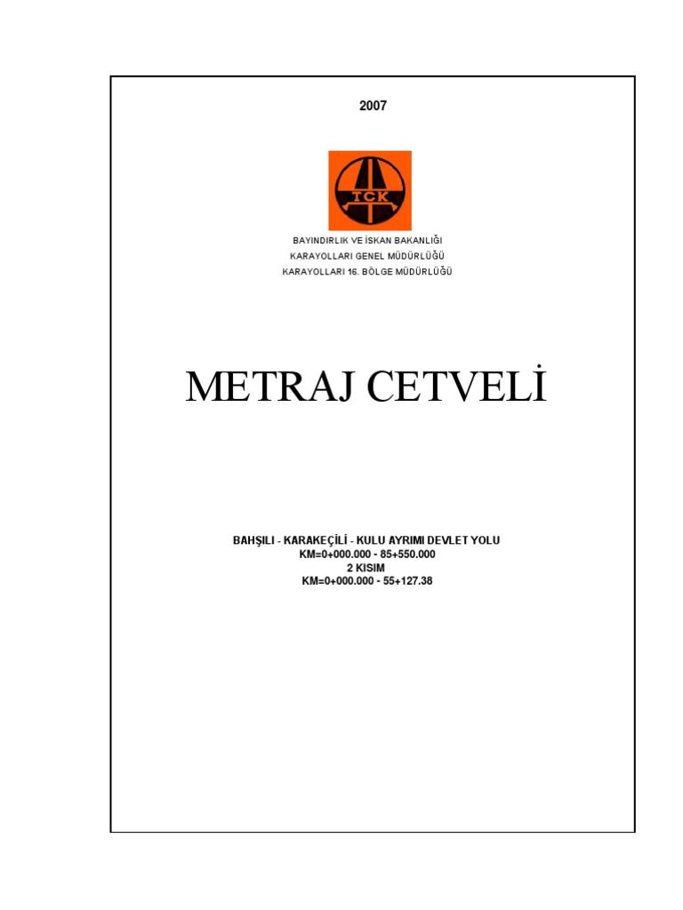 1 - Metraj Cetveli (Pozlar) | PDF