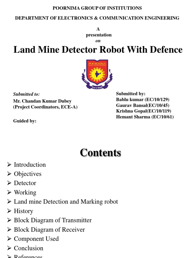 Land Mine Detector Robot | PDF | Land Mine | Heat