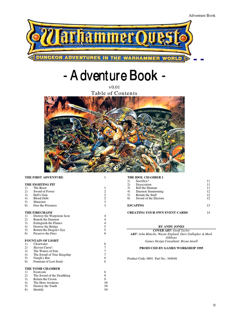 Warhammer Quest Adventure Book Guide | PDF