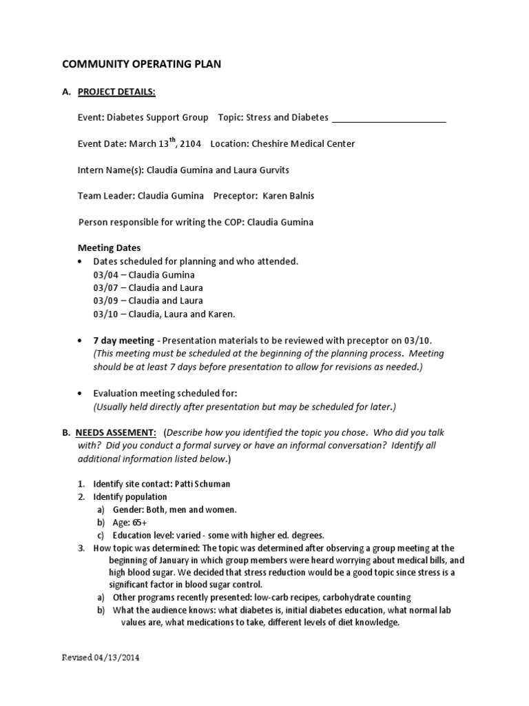 Diabetes and Stress Cop Form 13-14 | PDF | Stress (Biology) | Blood Sugar