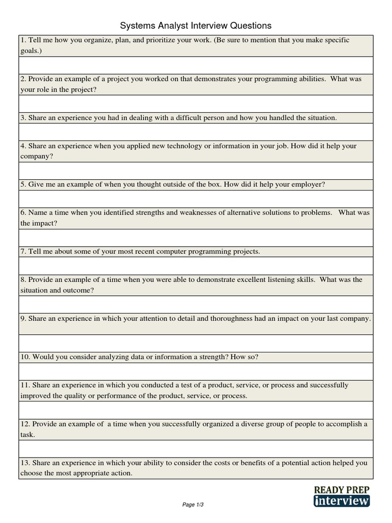 Acing the Systems Analyst Interview: Questions, Examples, and Insights ...
