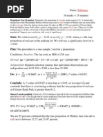 AP Statistics Chapter 7 Review Key | PDF
