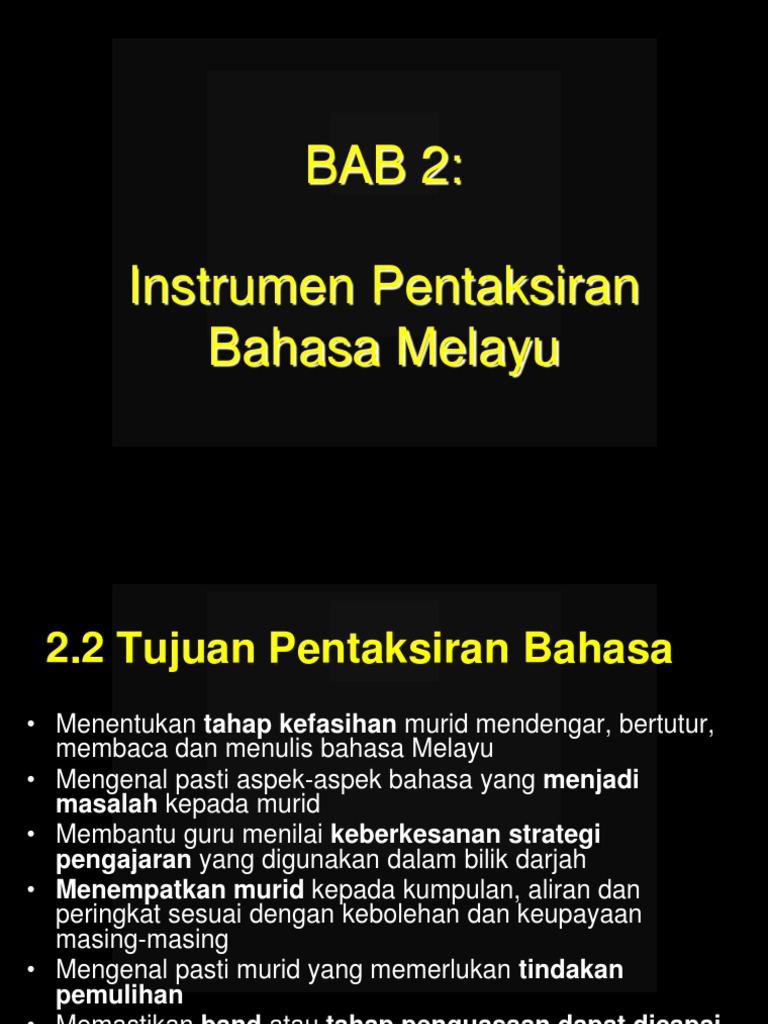 BAB 2 Instrument BM | PDF | Karier & Perkembangan | Seni & Disiplin Bahasa