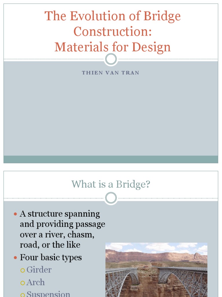 The Evolution of Bridge Construction | PDF | Bridge | Concrete