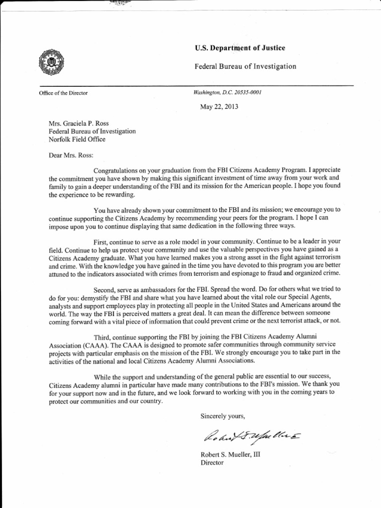 Fbi Citizens Academy Graduation | PDF | Federal Bureau Of Investigation ...