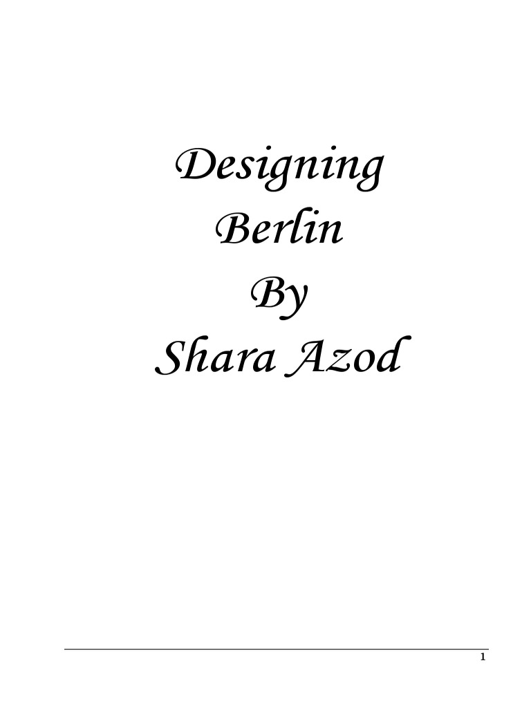 Shara Azod - Designing Berlin | PDF | Nature