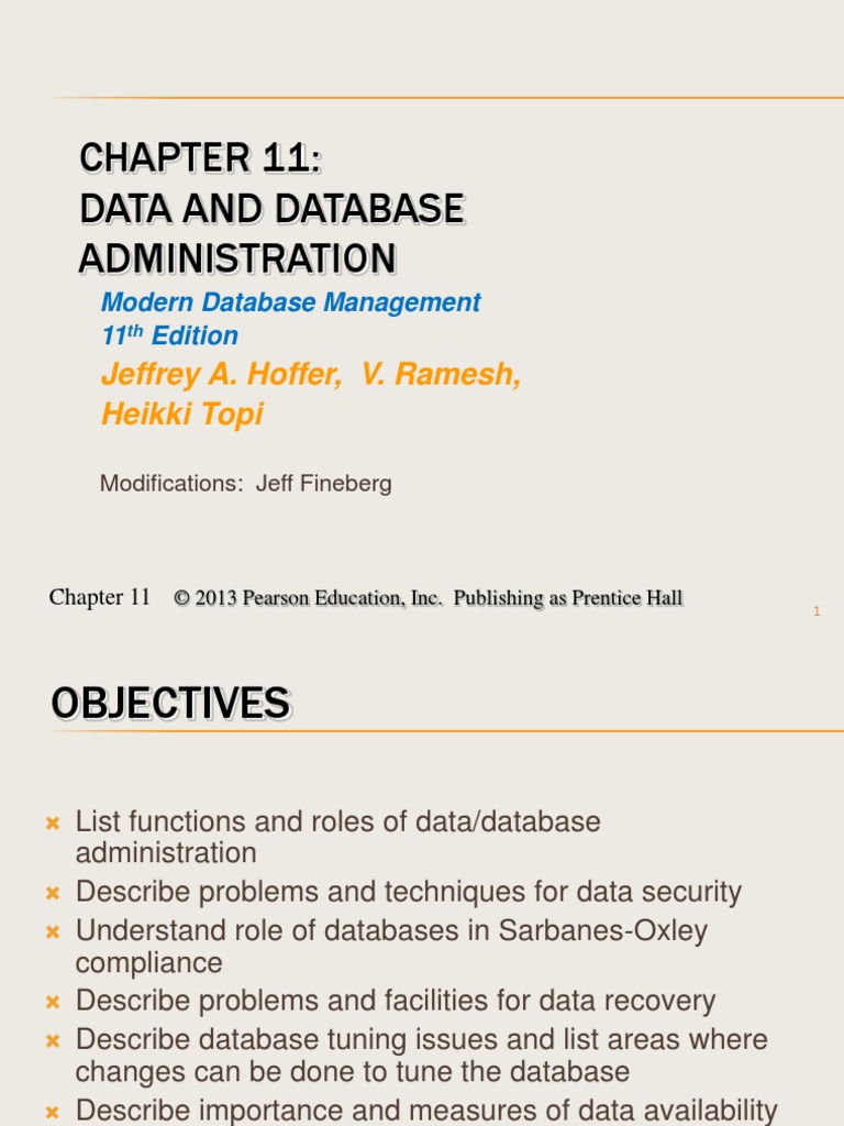 Hoffer Mdm11e PP Ch11-JSF | Download Free PDF | Database Transaction | Databases