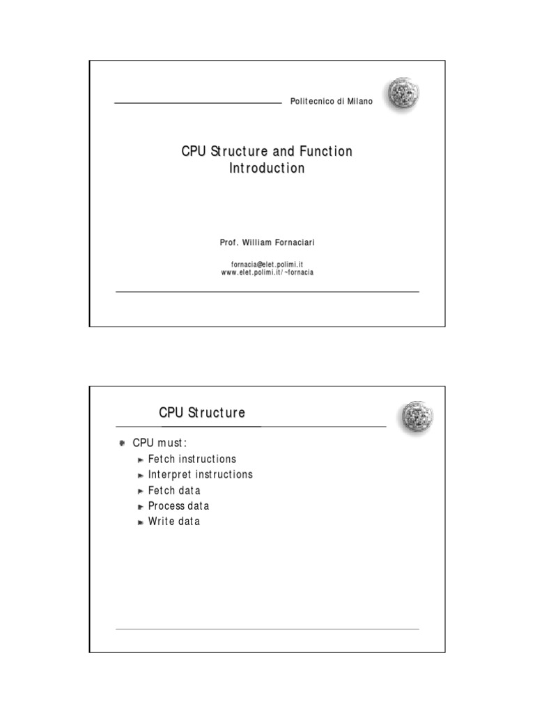 CPU Structure and Function | PDF | Central Processing Unit | Cpu Cache