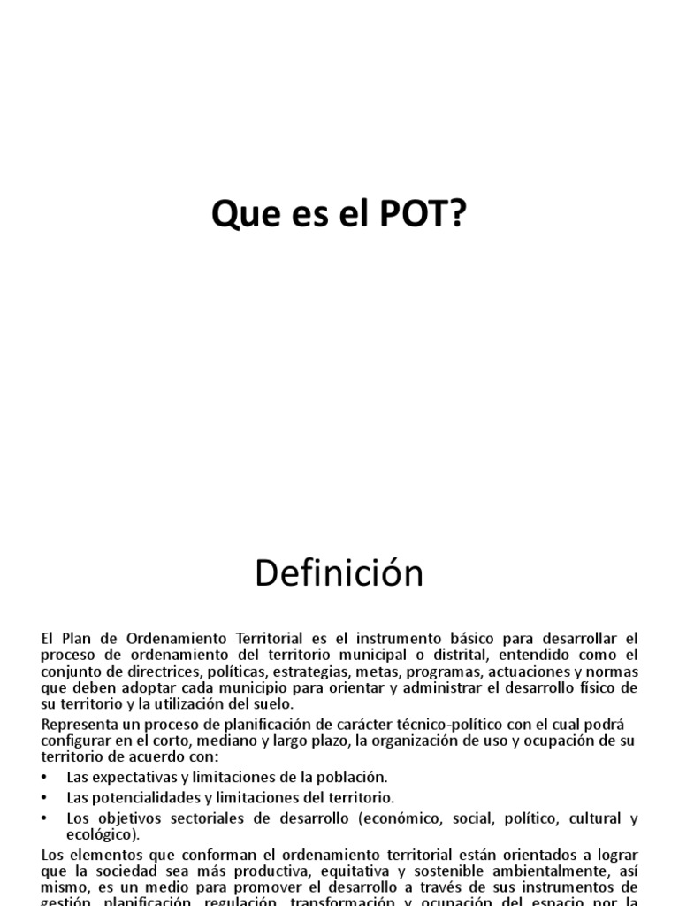 Que Es El POT | PDF