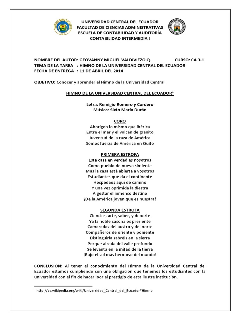 Himno de La UCE | PDF