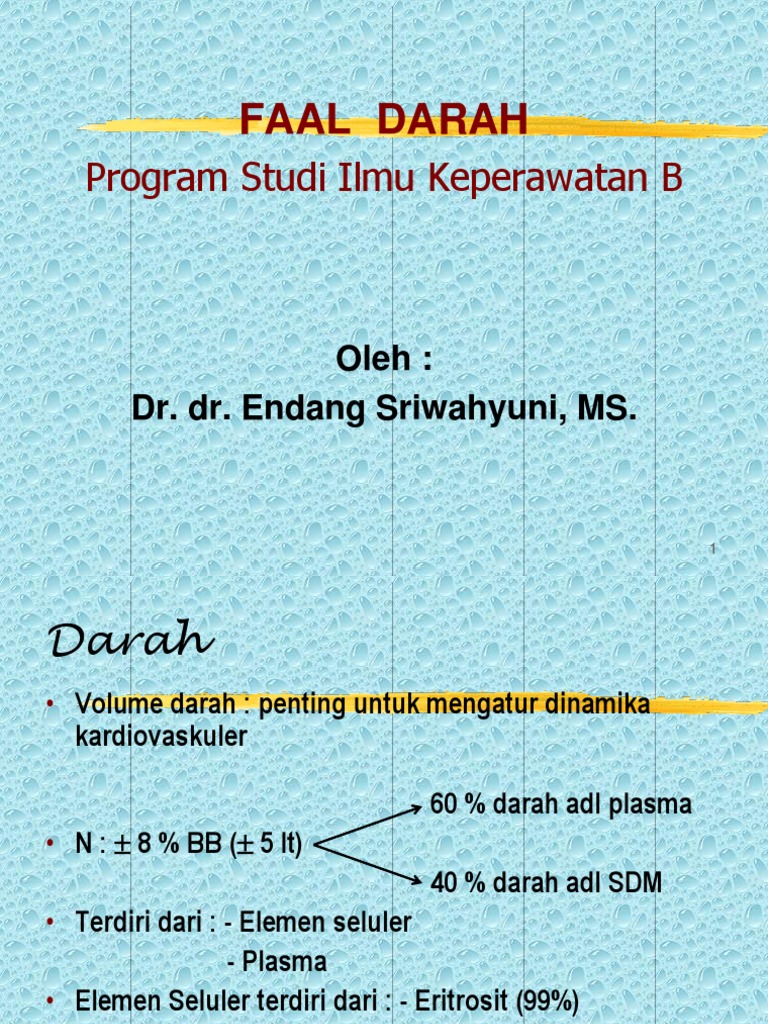Faal Darah | PDF | Sains & Matematika