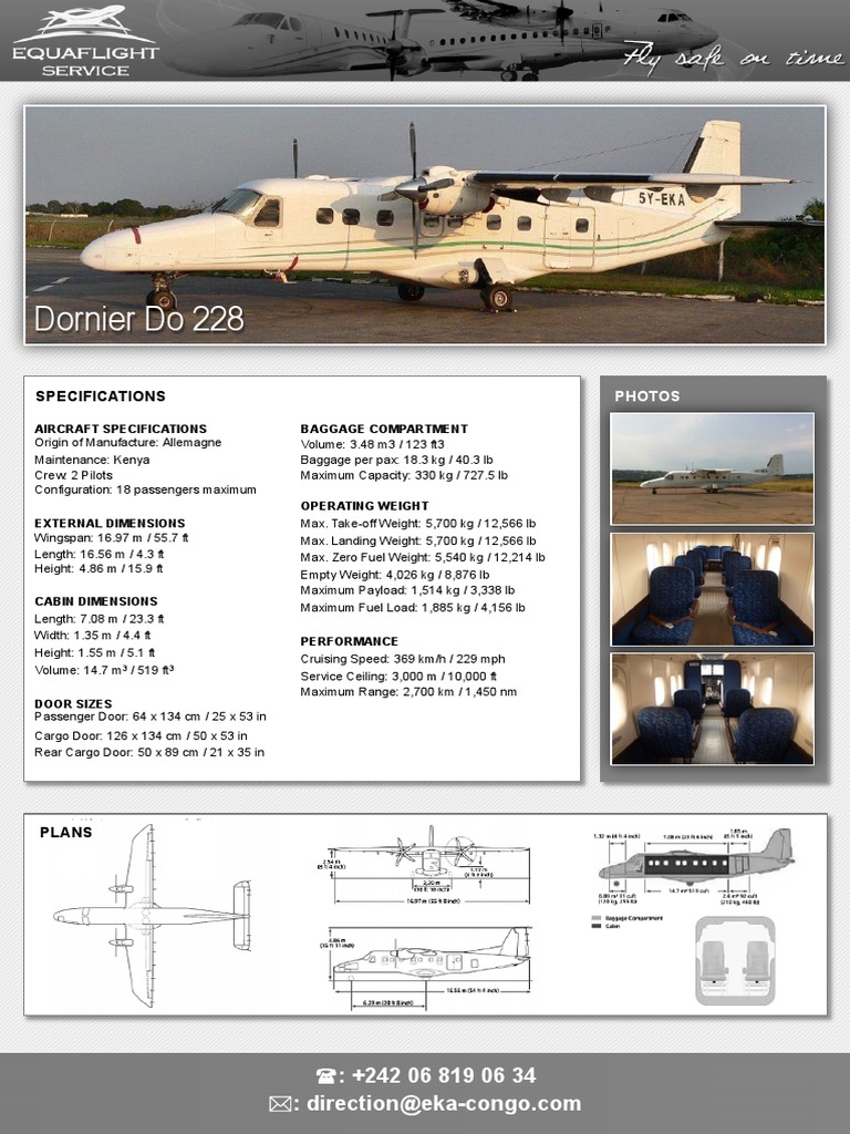 Specifications and Performance Details of the Dornier Do 228 Twin ...