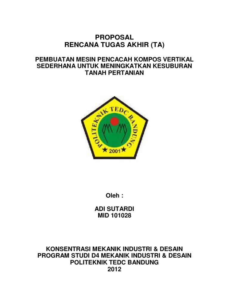 Proposal Tugas Akhir PDF | PDF