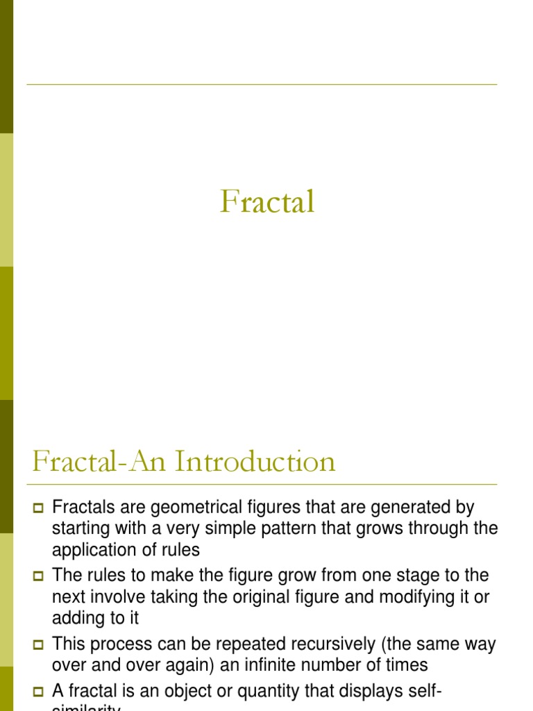 Computer Graphics-Lesson 41 Fractals | Download Free PDF | Fractal ...