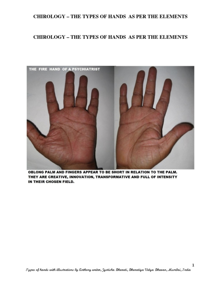 Types of Hands in Chirology | PDF