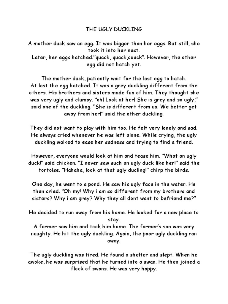 The Ugly Duckling | PDF | Poetry