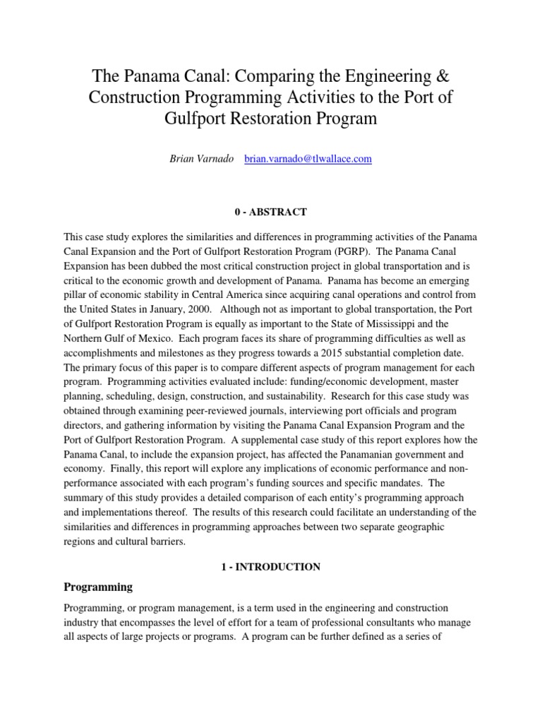 CANAL PANAMA - Engineering & Construction | PDF | Panama Canal | Panama