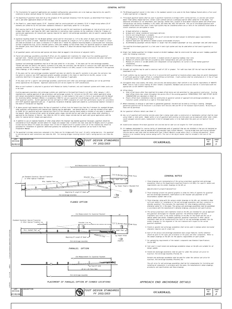 Guardrail Design and Installation Guidelines | PDF | Transportation ...