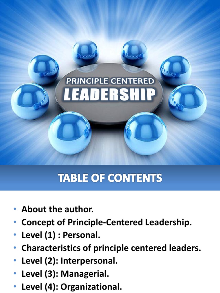 Principle Centered Leadership
