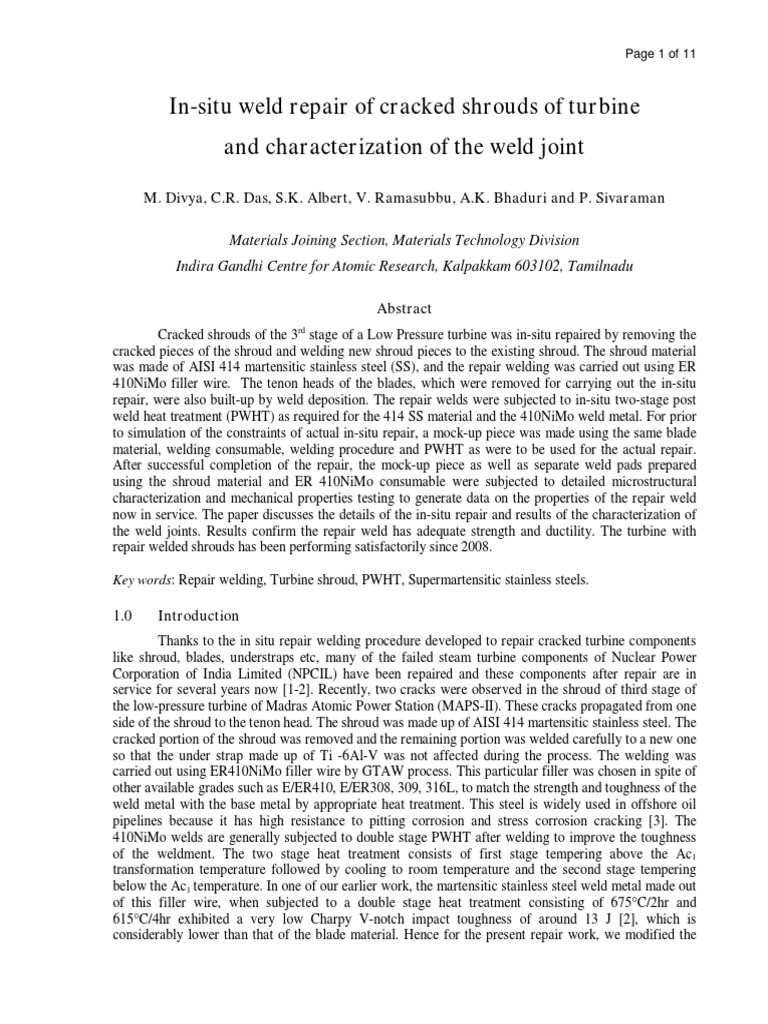 Method Statement To Repair Crack | PDF | Heat Treating | Microstructure