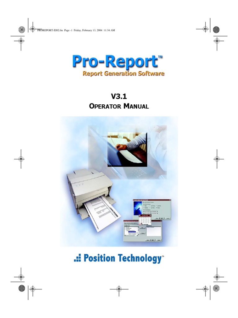 Pro Report Manual | PDF | Backup | Databases
