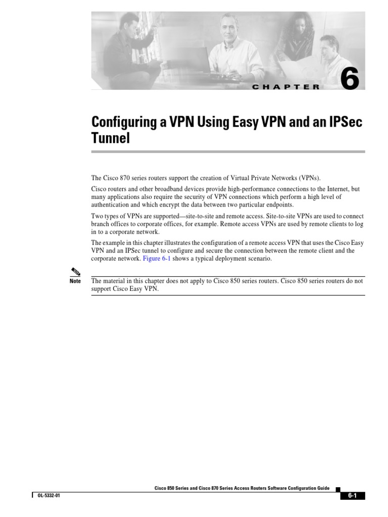 Configuring A VPN Using Easy VPN and An Ipsec Tunnel: Figure 6-1 | PDF | Virtual Private Network ...
