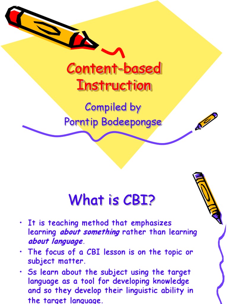 Content Based Instruction | PDF
