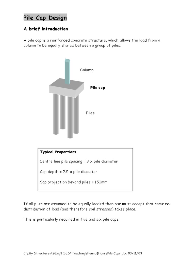 Design of Pile Cap | PDF | Deep Foundation | Truss