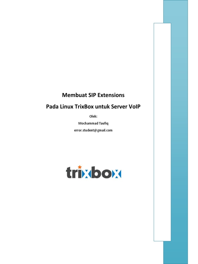 Membuat SIP Extensions Pada Linux TrixBox Untuk Server VoIP | PDF