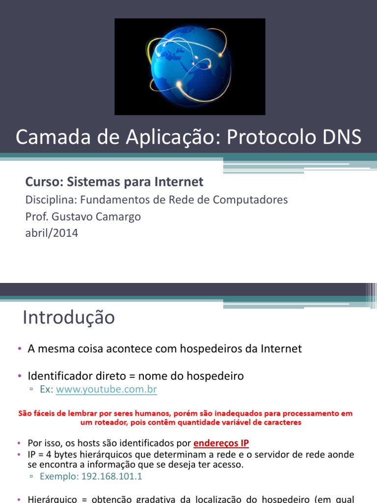 Protocolo DNS | PDF | Sistema de Nomes de Domínio (DNS) | Modelo cliente – Servidor