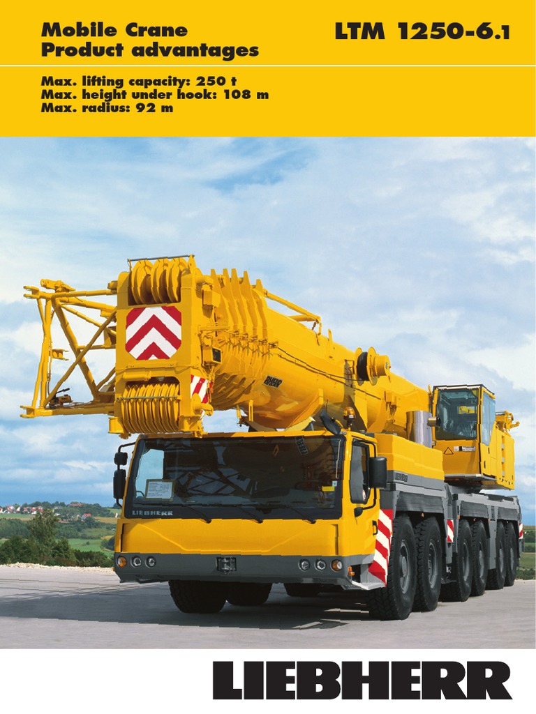 Mobile Crane Product Advantages: Max. Lifting Capacity: 250 T Max ...