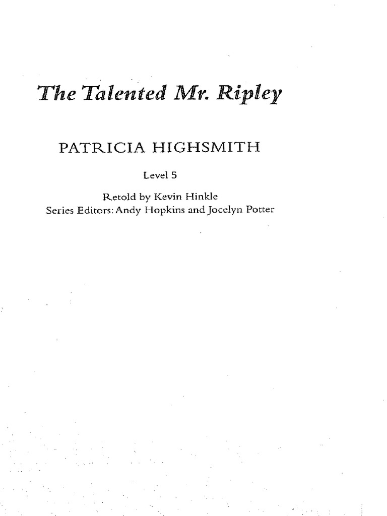 The Talented MR Ripley - Highsmith | PDF