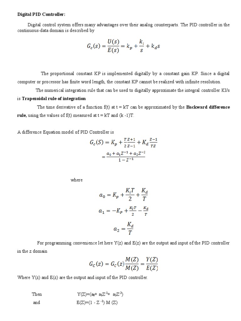 Digital PID Controller | PDF