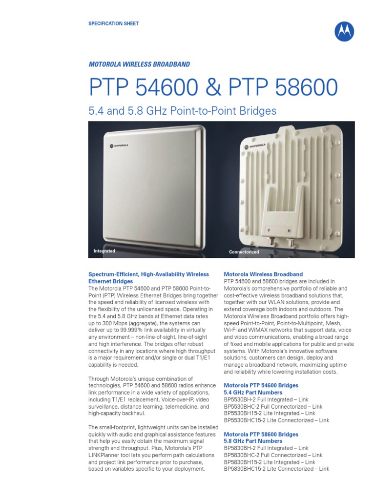 PTP 600 Motorola | Wireless Broadband | Wireless Lan