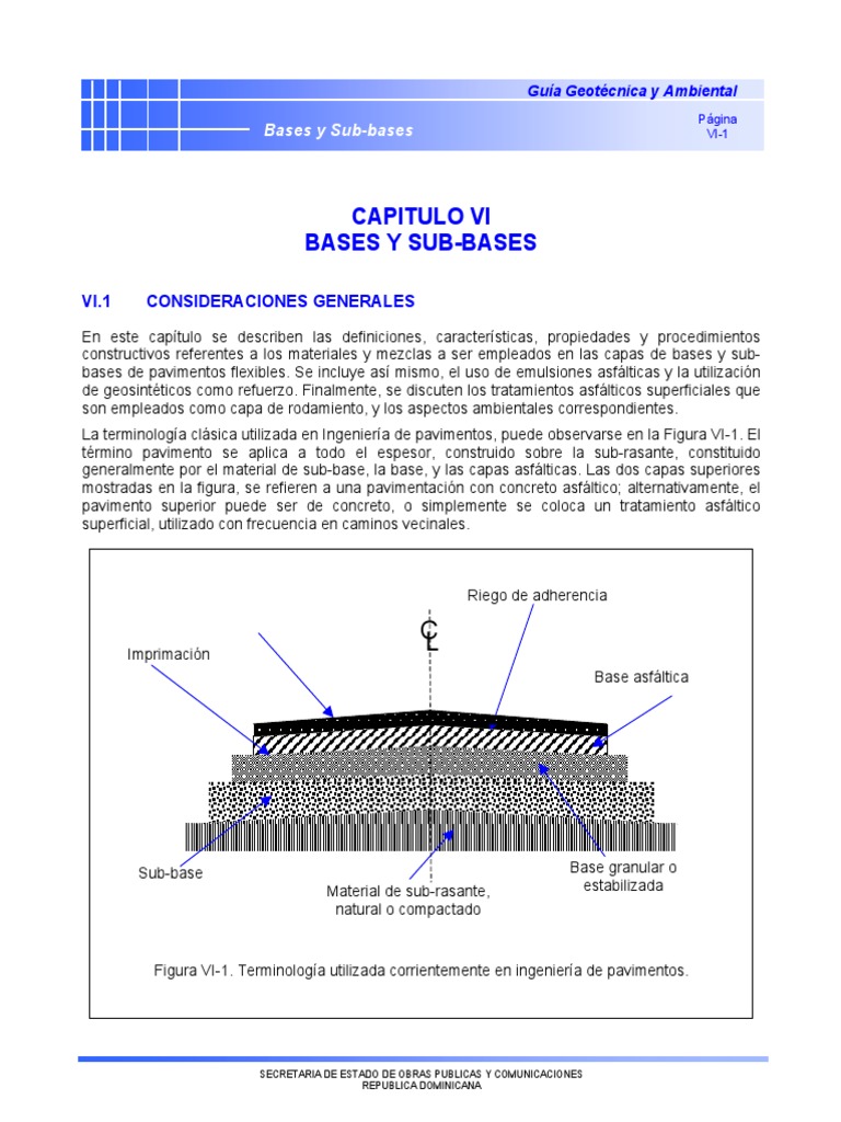 Capítulo 6 Bases y Sub Bases | Cemento | Suelo