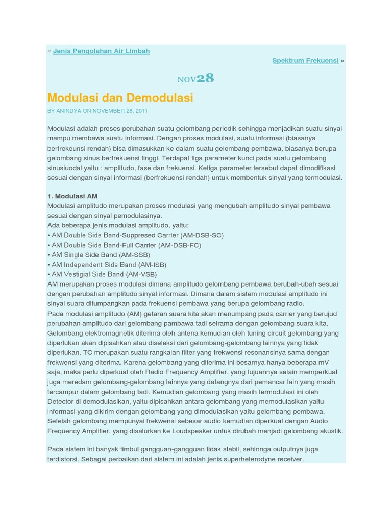 Modulasi Dan Demodulasi AM | PDF