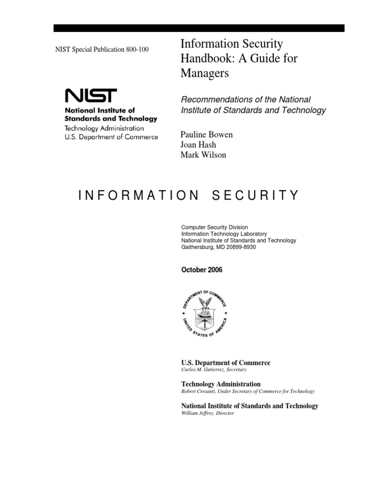 NIST Information Security Handbook | PDF | Information Security ...